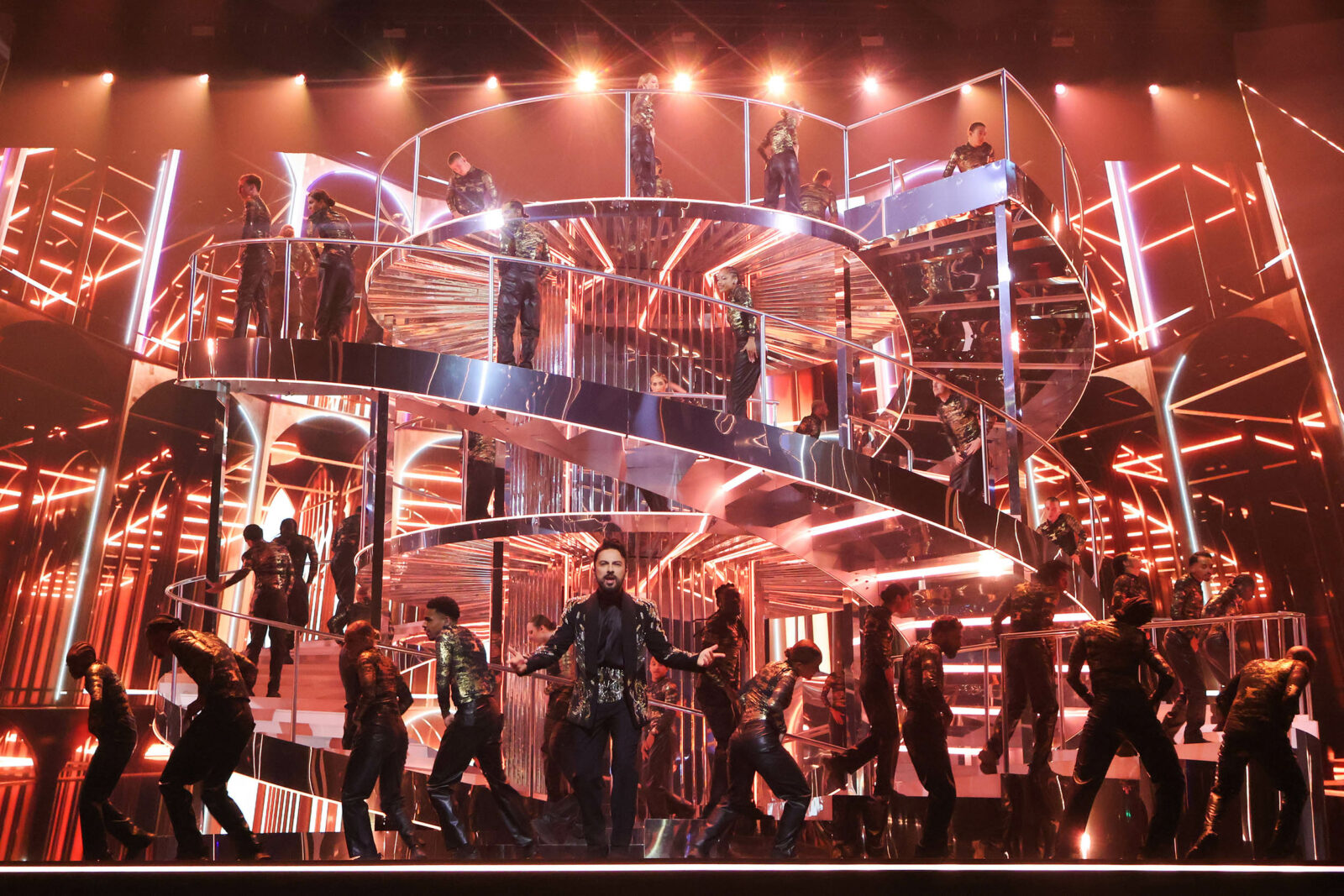 Stage hardware and scenography for prestigious awards opening ceremony ...