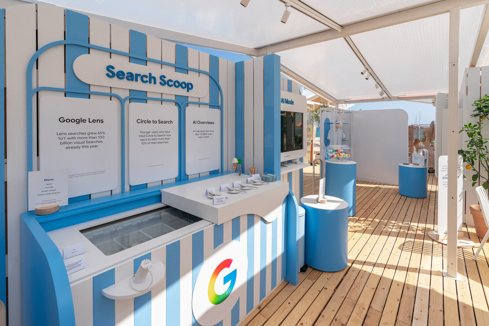 Scenic set build for The Google Beach 2025 | Stage One